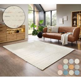 Wollteppich OTTO HOME, B:170cm H:12mm L:240cm, bunt, Schurwolle, Wohnzimmer, Teppiche, "Pirker, handgewebt", Handwebteppich, meliert, reine Wolle,