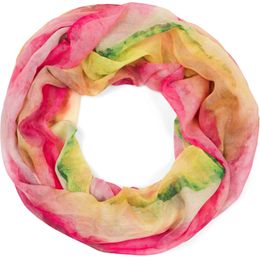 styleBREAKER Damen Loop "Loop Aquarell Farbverlauf", gelb, Modisch, Obermaterial: 100% Viskose CV., Modet&uuml;cher