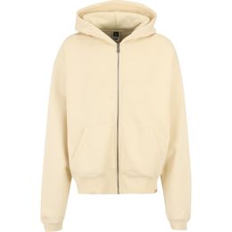 DEF Herren Strickpullover "DEF Herren DEF Zip Hoody", beige, Gr. XXL, unifarben, 80% Baumwolle, 20% Polyester, Jacken