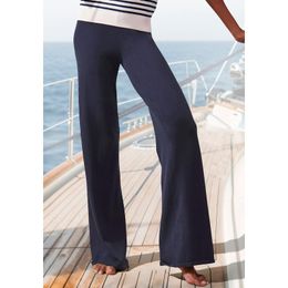 French Connection Damen Loungehose Relaxhose aus softem Feinstrick, Loungewear blau 36/38, N-Gr