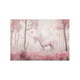WALLARENA Fototapete M&auml;dchen in Rosa | Gr.: 150 x 105 cm