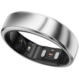 RINGCONN Damen Smart Ring "Gen2 Air Gr.9 - der perfekte Begleiter f&uuml;r Ihre Gesundheit & Fitness", 21 g, Kunstharz Titansilber, Kunstharz, Titan,