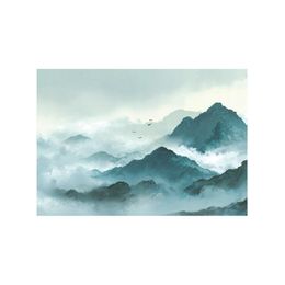 WALLARENA Fototapete Gebirge in Gr&uuml;n | Gr.: 400 x 280 cm