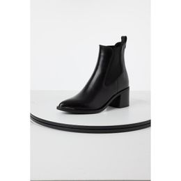 Tamaris Damen Chelseaboots Businessschuh, Stiefelette mit elegantem Blockabsatz, schmale Form 37