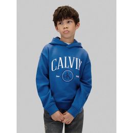 Calvin Klein Jeans Jungen Kapuzensweatshirt &raquo;CALVIN CK CIRCLE HOODIE&laquo;, Regular fit mit Kapuze blau 14 (164)