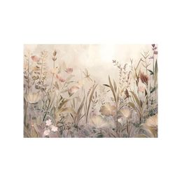 WALLARENA Fototapete Blumen in Beige | Gr.: 150 x 105 cm