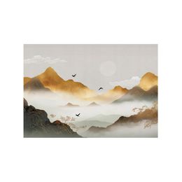 WALLARENA Fototapete Gebirge in Braun | Gr.: 350 x 250 cm