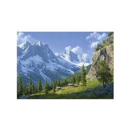 WALLARENA Fototapete Gebirge in Gr&uuml;n | Gr.: 200 x 140 cm