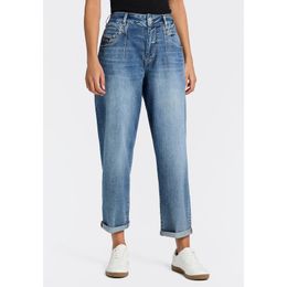 Herrlicher Damen 5-Pocket-Jeans &raquo;Brooke Denim Stretch&laquo; im Loose Fit, Cropped-L&auml;nge 33, N-Gr
