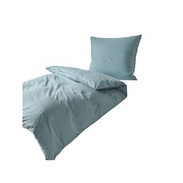 Traumschlaf Bettw&auml;sche Melange in mint | Gr.: 135 x 200 + 80 x 80 cm