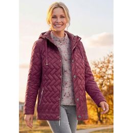GOLDNER Kurzgr&ouml;&szlig;e: &Uuml;bergangsjacke mit Kapuze in bordeaux | Gr.: 19