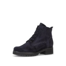 Gabor Damen Schn&uuml;rstiefelette Blockabsatz, Schn&uuml;rboots in G-Weite (= weit) schwarz-wei&szlig; 38,5