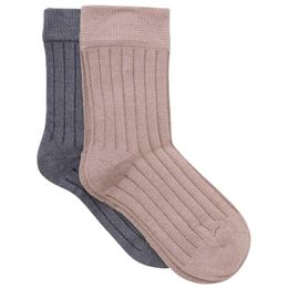 Minymo Kinder Socken "Ankle Sock Rib (2-Pack)" in Sonstiges | Gr.: 31-34