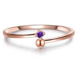 Glanzst&uuml;cke M&uuml;nchen Glanzst&uuml;cke M&uuml;nchen Ring Damen Gr&ouml;&szlig;e 56 rosegold / helllila