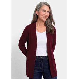 GOLDNER Kurzgr&ouml;&szlig;e: Elegante Strickjacke mit Kaschmir in bordeaux | Gr.: 20