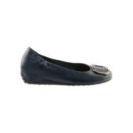 H&ouml;gl H&ouml;gl Leder-Keilballerinas in Dunkelblau - 54% | Gr&ouml;&szlig;e 36 | Damen-ballerinas