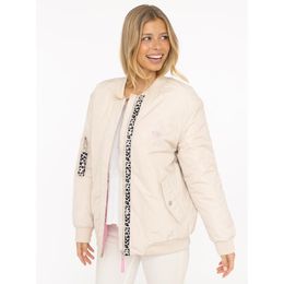 Zwillingsherz Damen Bomberjacke &raquo;"Wild Heart"&laquo; ohne Kapuze Oversize - &uuml;berschnittene Schulter, Taschen mit Druckkn&ouml;pfen XL