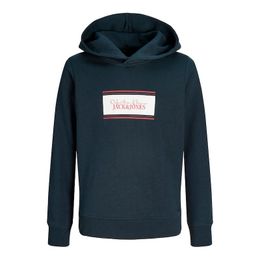 Jack & Jones Junior Herren Kapuzensweatshirt &raquo;JJBUSTER SWEAT HOOD BTS SN JNR&laquo;, Baumwollmischung, regular fit blau 164