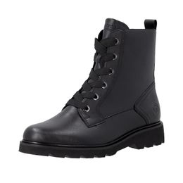 Remonte Damen Schn&uuml;rboots Schn&uuml;rstiefelette, Profilsohle, Blockabsatz schwarz 38