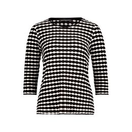 Betty Barclay Basic Shirt mit Rundhalsausschnitt in Schwarz/Wei&szlig; | Gr.: 36