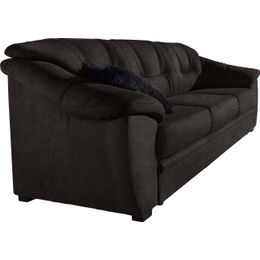 Sit & More 3-Sitzer SIT & MORE, B:198cm H:90cm T:90cm, schwarz, NaturLeder (in Sitz und R&uuml;cken, Korpus in passendem