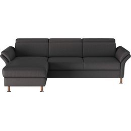 Ecksofa OTTO HOME, B:260cm H:85cm T:172cm, grau, 100% Polyester, Wohnzimmer, Sofas, "Calypso L-Form", mit motorischen Funktionen im Sofa und Recamiere