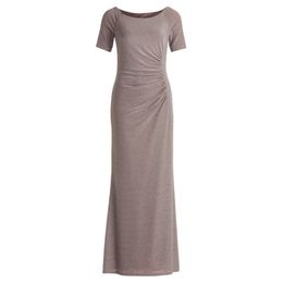 Vera Mont Abendkleid im Glitzer-Look in Taupe/Silver | Gr.: 36