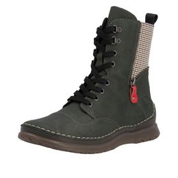 Rieker Damen Schn&uuml;rboots Herbstboots, Schn&uuml;rstiefelette mit Zier-Rei&szlig;verschluss am Schaft 41