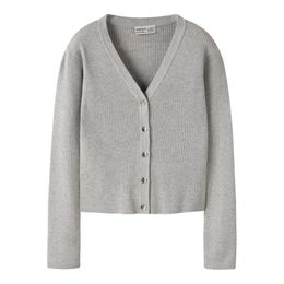 name it Strickjacke in Light Grey Melange | Gr.: 158/164