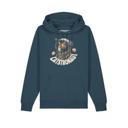Watapparel Sweatshirt ' Catstronaut ' male size S Petrol / Mixed colors