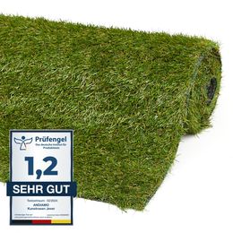 ANDIAMO Kunstrasen "Rasenteppich Jever, Gesamth&ouml;he 22 mm", B : 200cm 1 Stk., 8 qm qm, L: 400cm, gr&uuml;n, Garten, Teppiche, nat&uuml;rliche Optik, mit