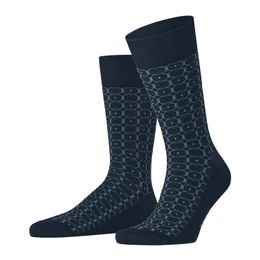 Burlington Damen Socken "Tie", Gr. 40, blau, Obermaterial: 52% Baumwolle CO. 46% Polyamid PA. 2% Elasthan EL., glatt, Socken