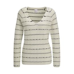 Madeleine Mode Madeleine Pullover Damen Gr&ouml;&szlig;e XL schwarz / wollwei&szlig;