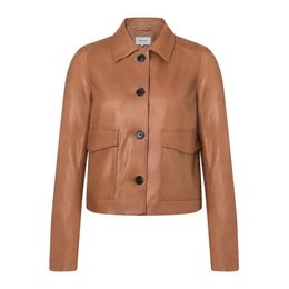More & More More & More edle, kurze Glattlederjacke in cinnamon | Gr.: 42