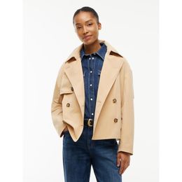 Tommy Jeans Damen Kurzjacke &raquo;TJW SHORT TRENCH JACKET&laquo; Materialmix beige S (36/38)