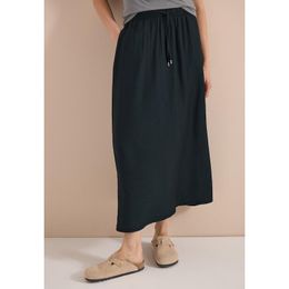 Cecil Damen Maxirock Sommerrock mit Taschen und Struktur schwarz XL (44)