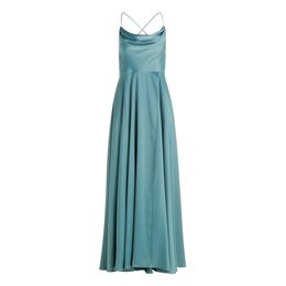 Vera Mont Abendkleid mit Wasserfallausschnitt Damen Gr&ouml;&szlig;e 38 blau Sommerkleid