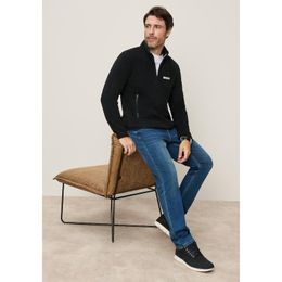 MAN'S WORLD Man's World Herren Fleecepullover, Leicht, weich und komfortabel. F&uuml;r Outdoor, Freizeit und Zuhause schwarz L