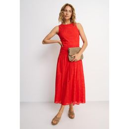 Buffalo Damen Spitzenkleid &raquo;in Maxil&auml;nge mit modischer Lochstickerei&laquo; Ohne Taschen elegantes Sommerkleid, Maxikleid mit Stickerei, A-Linie, festlich 
