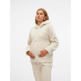 MAMALICIOUS Damen Kapuzenpl&uuml;schjacke &raquo;MLRACHEL 3IN1 TEDDY JACKET NOOS&laquo; mit Kapuze Kunstfaser, regular fit XS