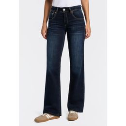 Herrlicher Damen 5-Pocket-Jeans &raquo;Edna Denim Light&laquo; im Flared Fit 33, L&auml;nge 32