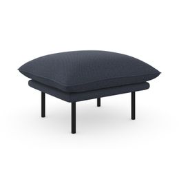 Polsterhocker OTTO HOME, B:70cm H:43cm T:65cm, blau, Struktur (100% Polyester);Struktur weich (85% Polyester/15% Nylon);Samtoptik (100% Polyester),