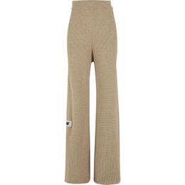 Damen Stoffhose "Another Cotton Lab Another Wide Leg Knit Pant"moonlight, Gr. XS, ANOTHER COTTON LAB, unifarben, 92% Baumwolle, 8% Elasthan, Hosen