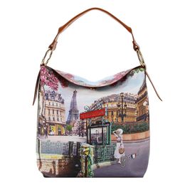 Y Not? Schultertasche Damen Gr&ouml;&szlig;e One Size beige / braun / pink / rot