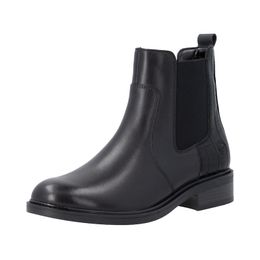 Remonte Damen Chelseaboots Stiefelette, Business-Boots mit Stretch, Blockabsatz schwarz 36