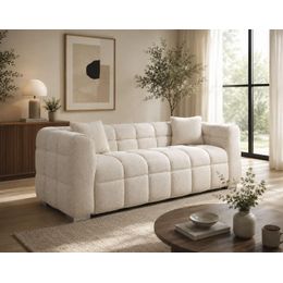 Big-Sofa OTTO HOME, B:190cm H:65cm T:73cmcreme, 100%PES, Sofas, "Thor Design-Sofa mit Steppung, Bubble-Optik, B:190cm", "Bubble"-3D Optik Sofa mit