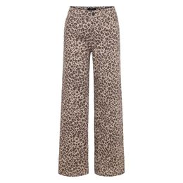 Zero Leo-Hose mit weitem Bein in Beige/Brown | Gr.: 38