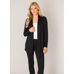 Base Level Damen Strickjacke &raquo;Yayla&laquo; In elastischem Feinstrick schwarz 38