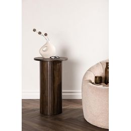 Beistelltisch VENTURE HOME, B:40cm H:65cm T:40cmmocca, mocca, mocca, Wohnzimmer, Tische, "Bianca, hoher runder Beistelltisch mit Holzfurnier-Optik, &Oslash;