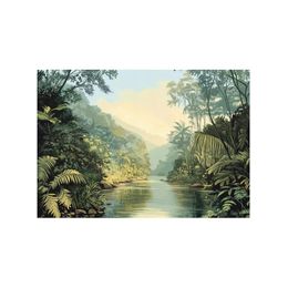 WALLARENA Fototapete Dschungel in Gr&uuml;n | Gr.: 350 x 250 cm